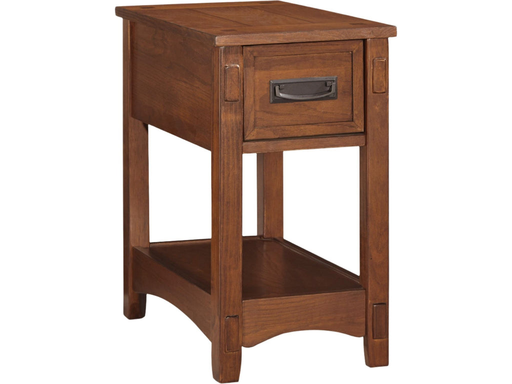 Breegin Chairside End Table - Warm Brown T007-319